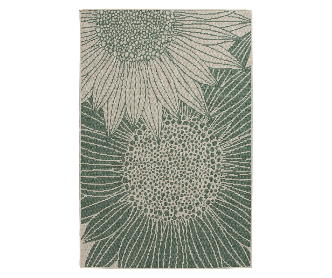 Real Living Green Flower Burst Outdoor Area Rug, (8' x 10') | Big Lots