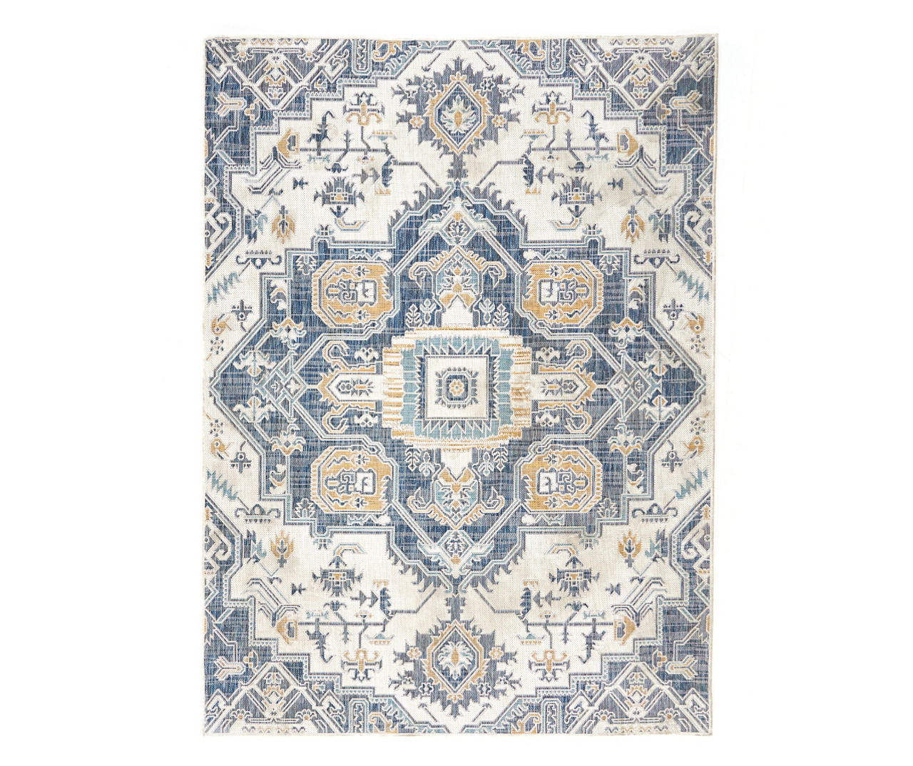 Broyhill Birchcrest Blue & Tan Geo Ornamental Outdoor Area Rug, (8' x ...