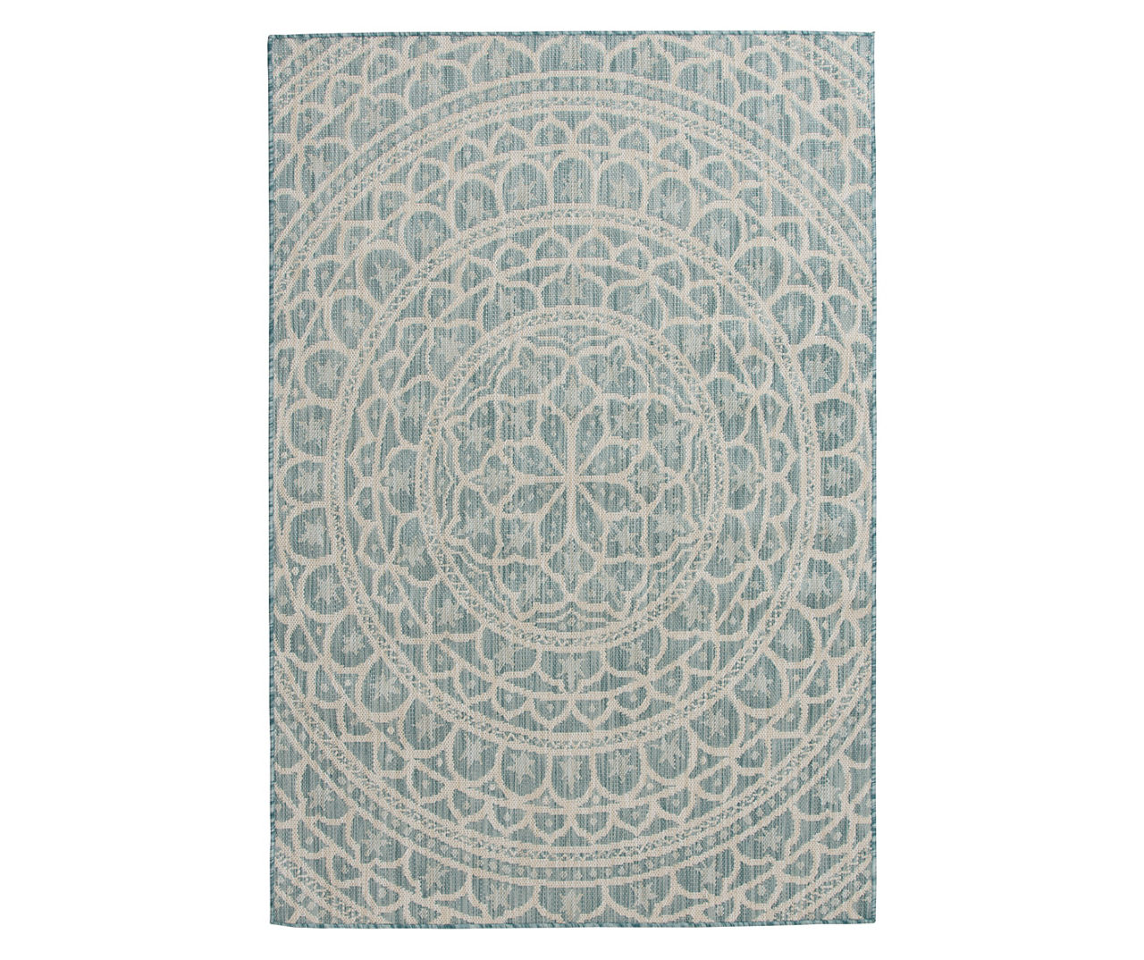 Real Living Rockbridge Turquoise Medallion Outdoor Area Rug, (8' x 10 ...