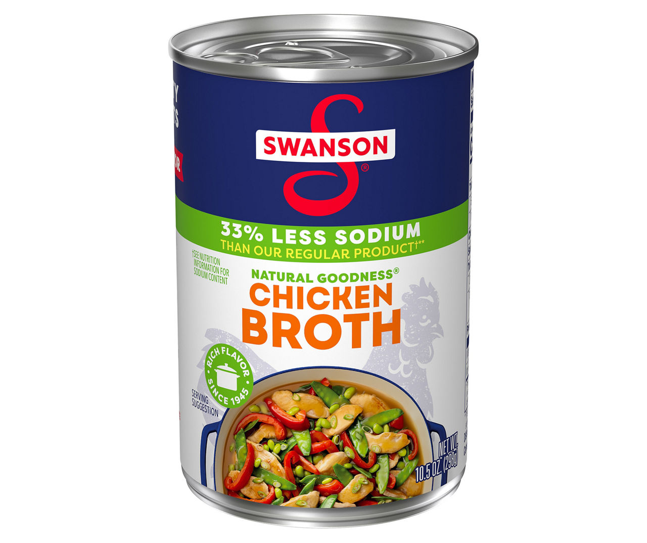Swanson Swanson Natural Goodness 33% Less Sodium Chicken Broth, 10.5 oz ...