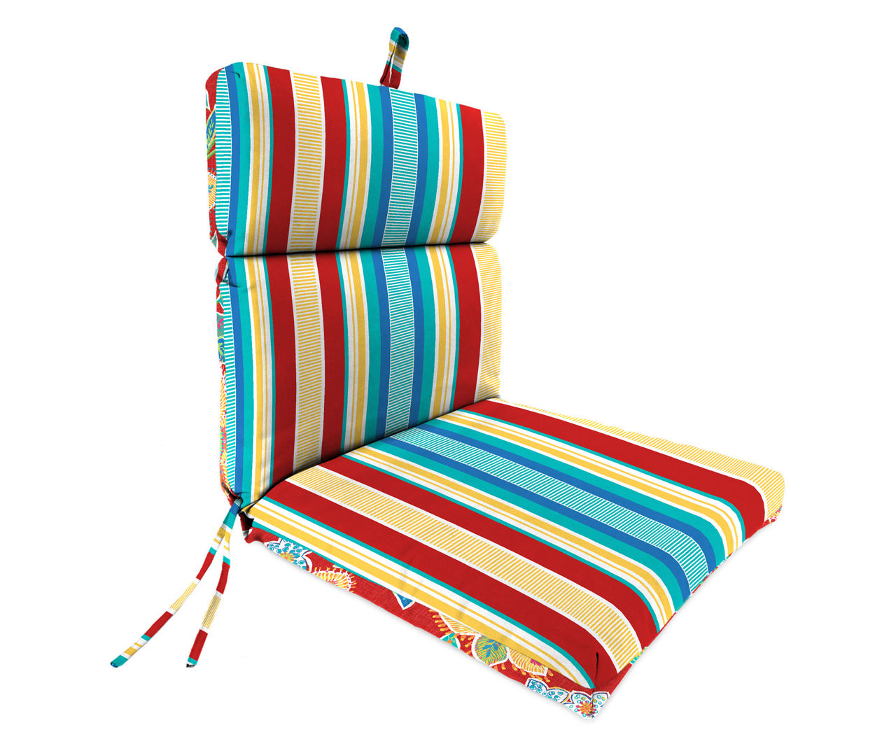 Jordan Manufacturing Clyde Fire Floral & Stripe Reversible Outdoor ...