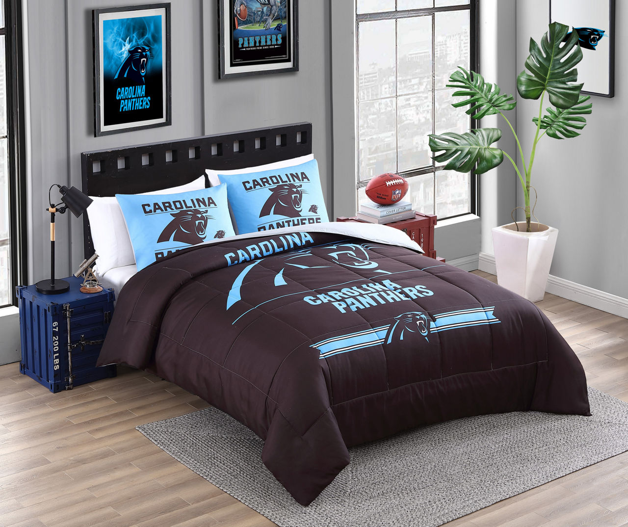 Carolina Panthers Command Black Full/Queen 3-Pc. Comforter Set | Big Lots