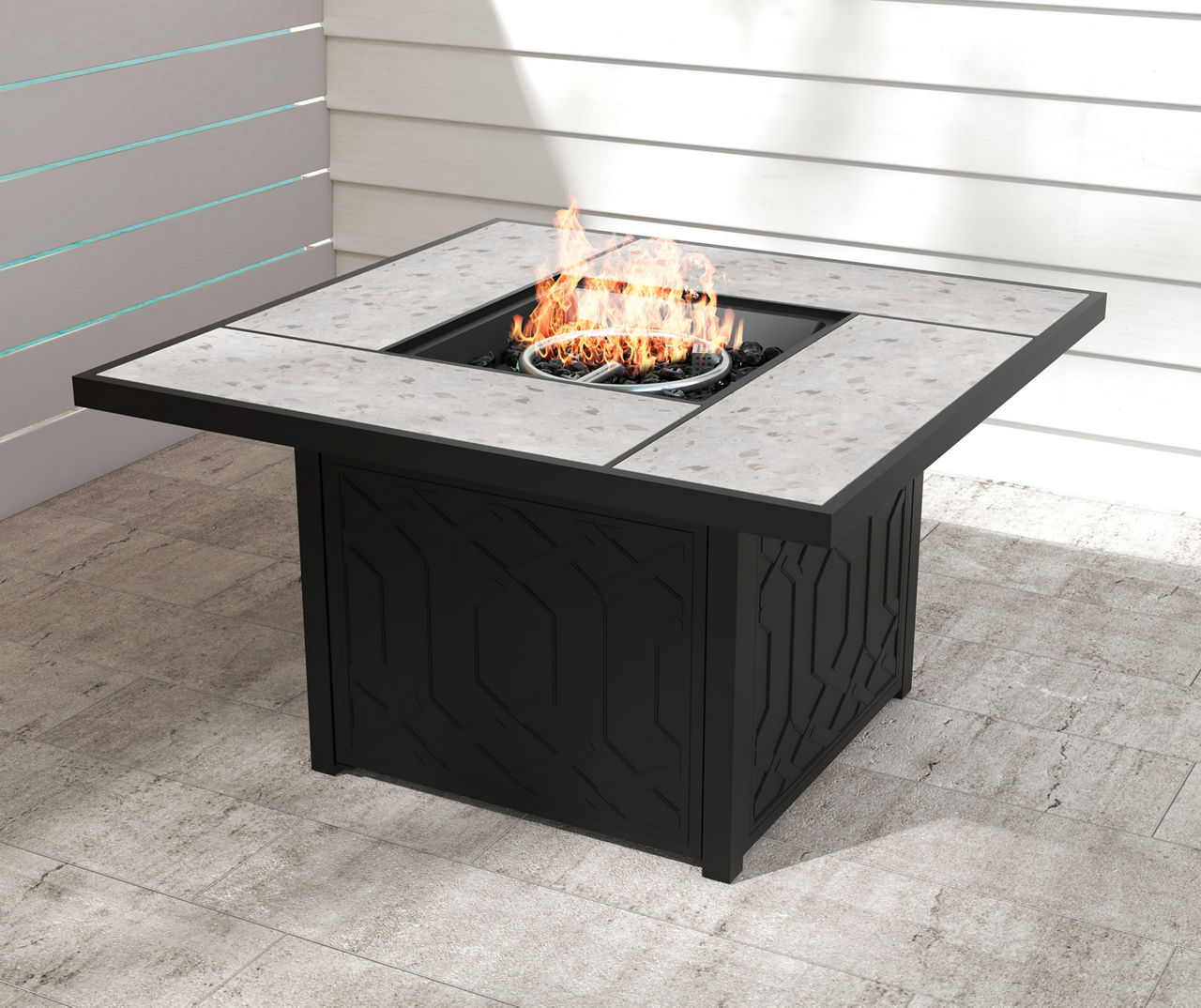 41.9 Bel Air Tile Top Gas Fire Pit Chat Table