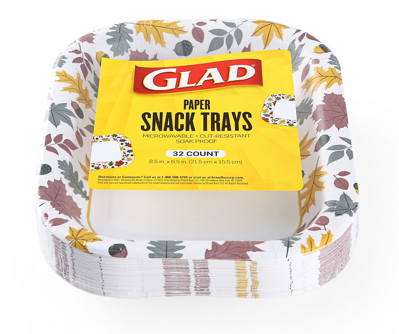 Glad Falling Foliage Paper Snack Trays, 32-Count | Big Lots