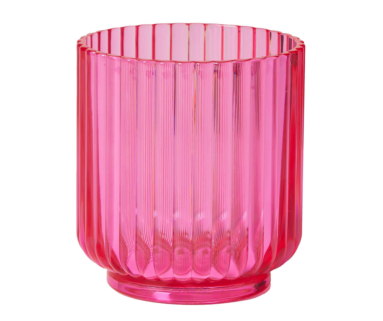 Real Living Pink Ribbed Old Fashion Plastic Glass, 14 Oz. | Big Lots