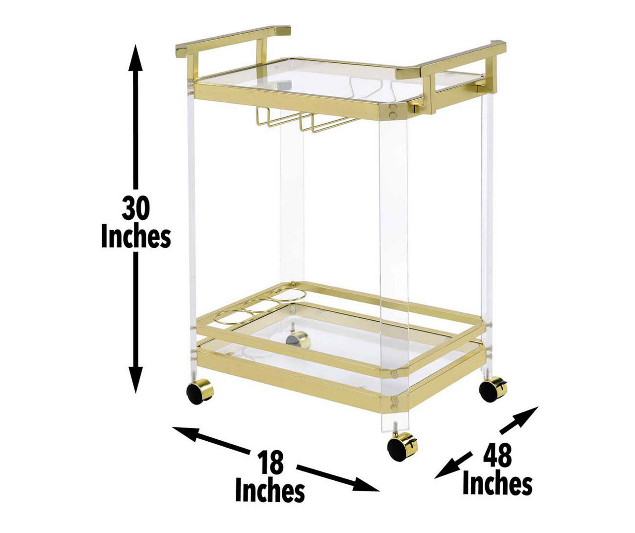 Steve Silver Aerin Rolling Server Cart | Big Lots