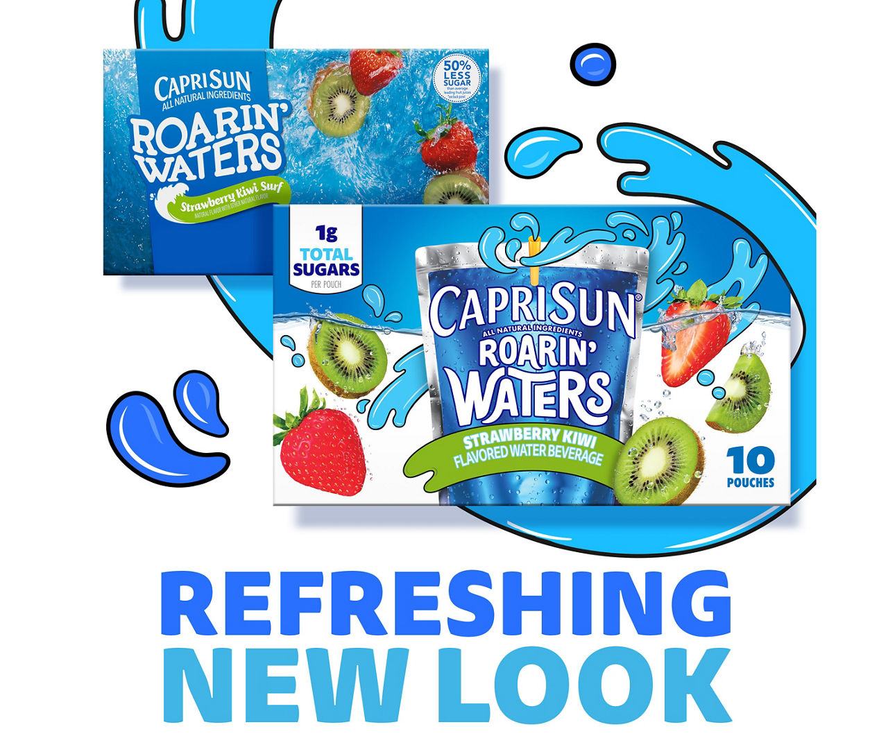 CapriSun Roarin' Waters Strawberry Kiwi Flavored Water Beverage, 10-Count | Big Lots