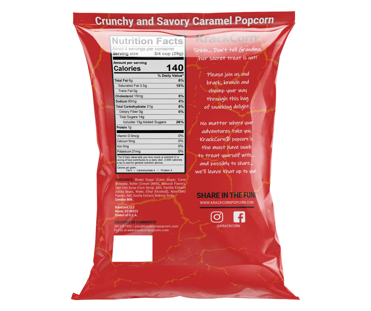 Krack Corn Original Caramel Popcorn, 4 Oz. | Big Lots