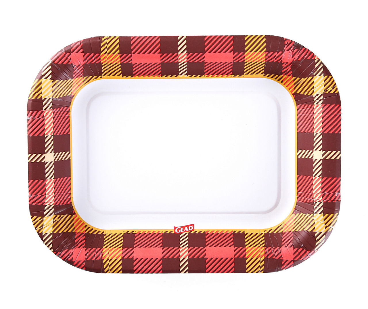Glad Warm Plaid Paper Snack Trays, 32-Count | Big Lots