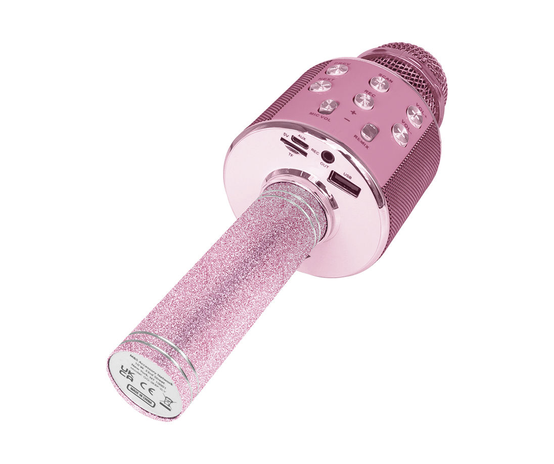 Glitter Pink Karaoke Mic With Speaker | Big Lots