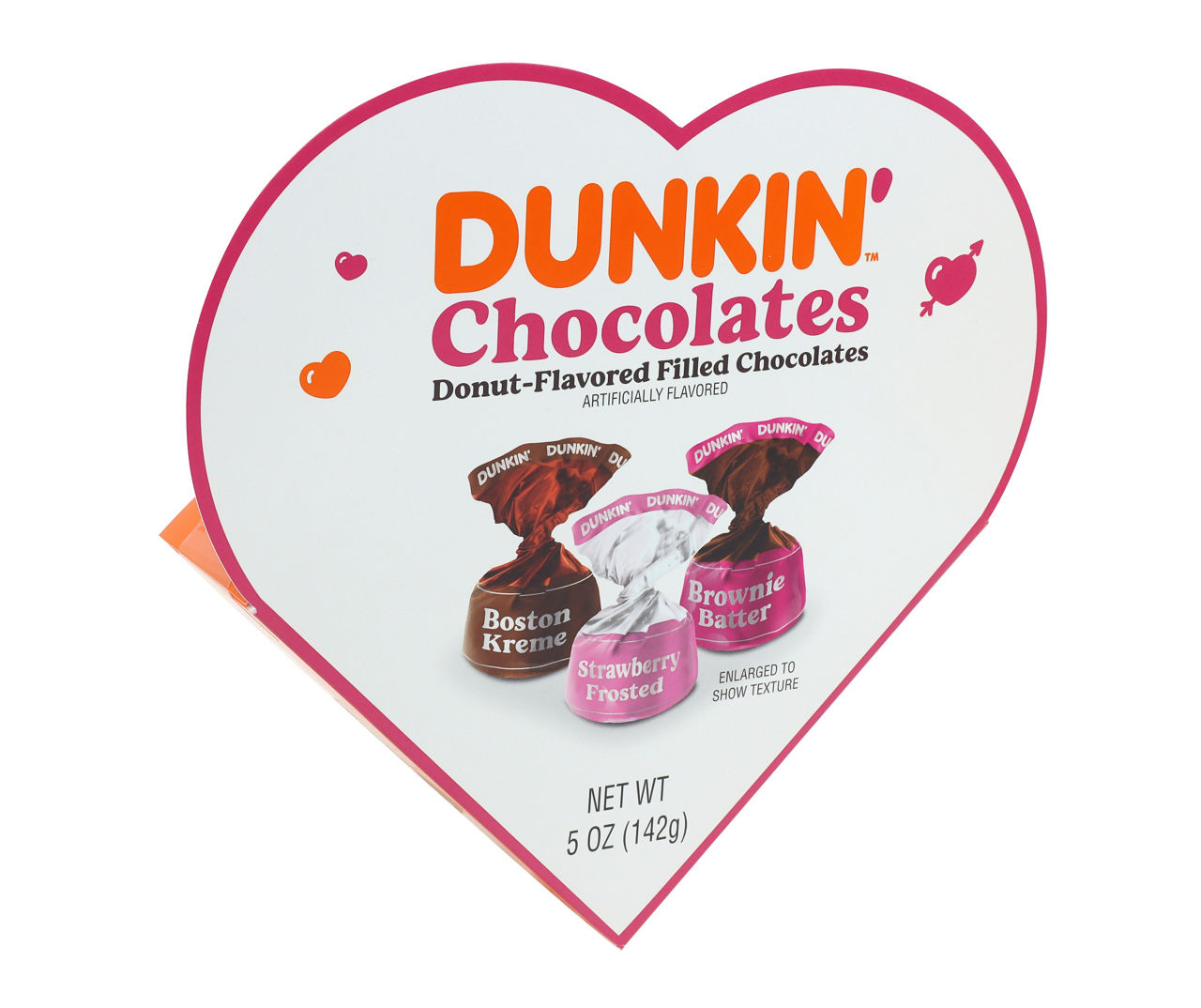 Dunkin Donuts Donut-Flavored Filled Chocolates Heart Box, 5 Oz. | Big Lots