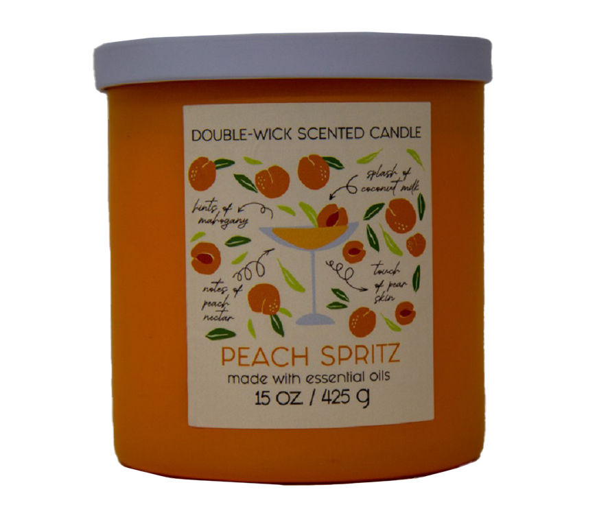 Peach Spritz 2-Wick Candle, 15 Oz. | Big Lots
