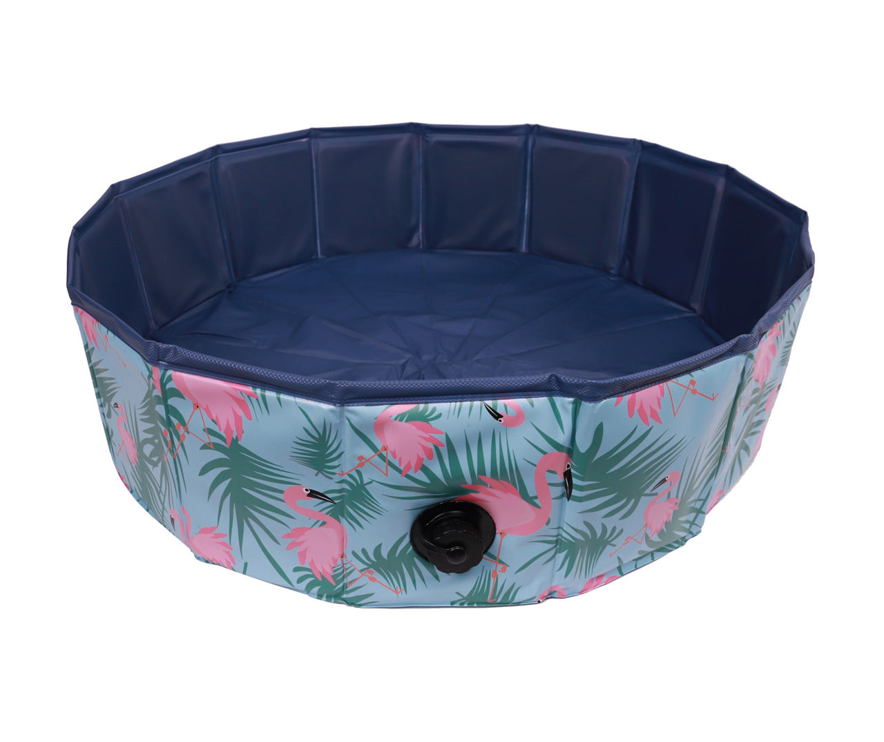 Big Lots 7.8" x 31.5" Blue Palm Collapsible Pet Pool | Big Lots