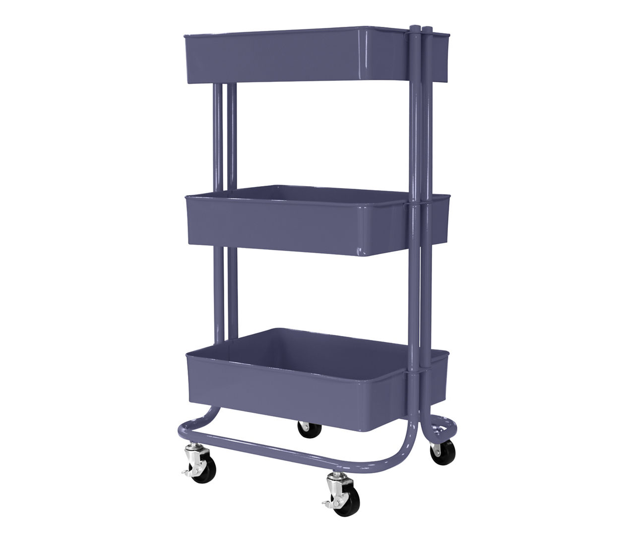 Homestead Slate Blue 3-Tier Rolling Storage Cart | Big Lots