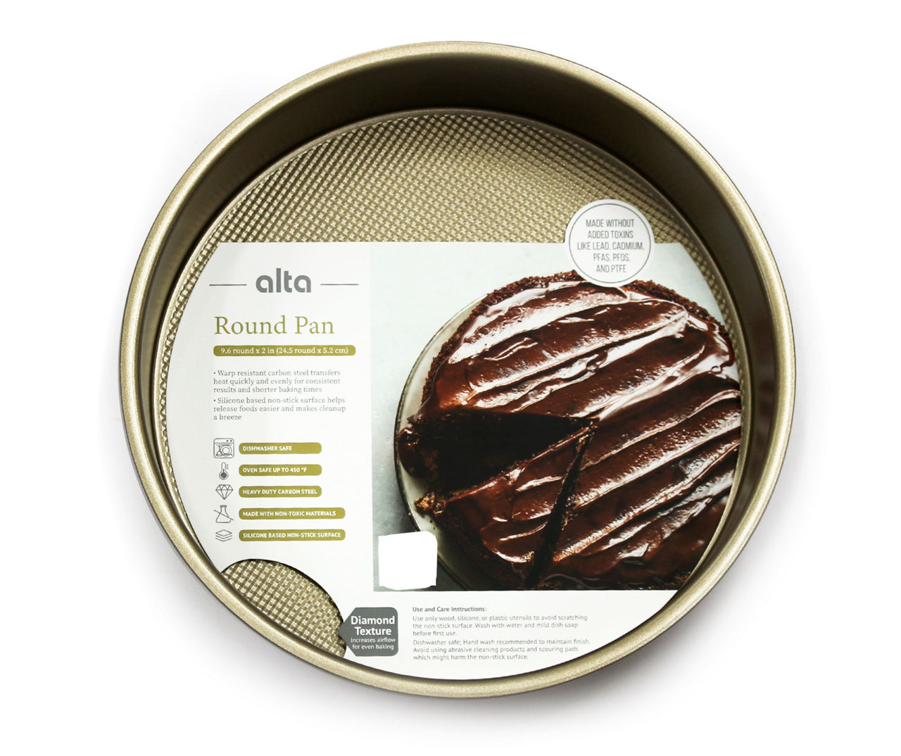 Eco Home 9" Gold Textured Round Baking Pan | Big Lots