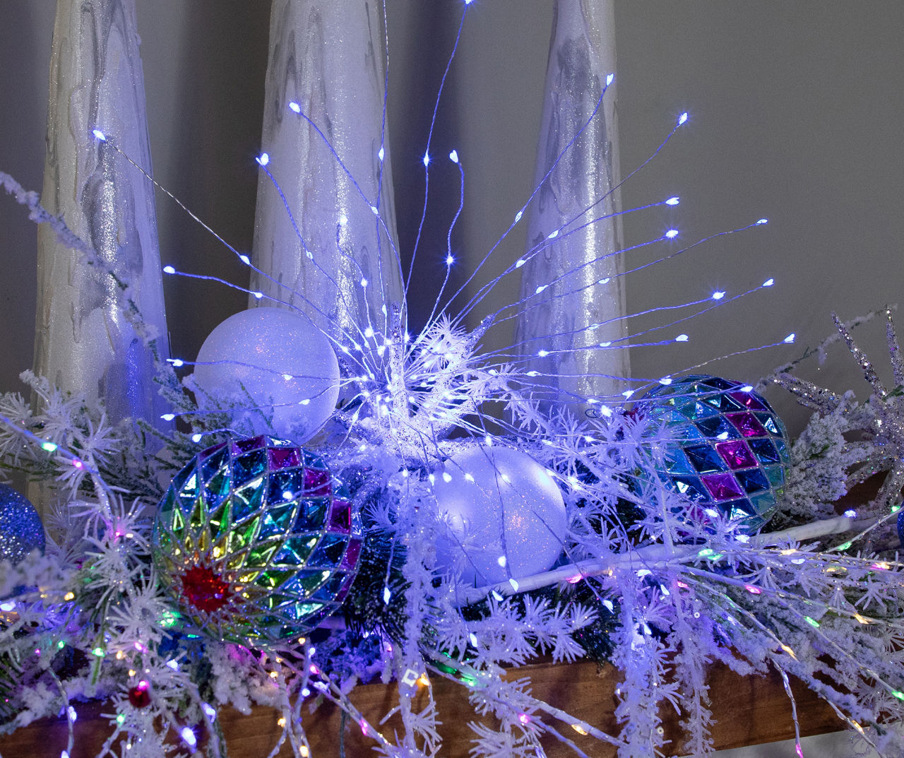Northlight Blue & Silver Branch Firework LED Decor | Big Lots