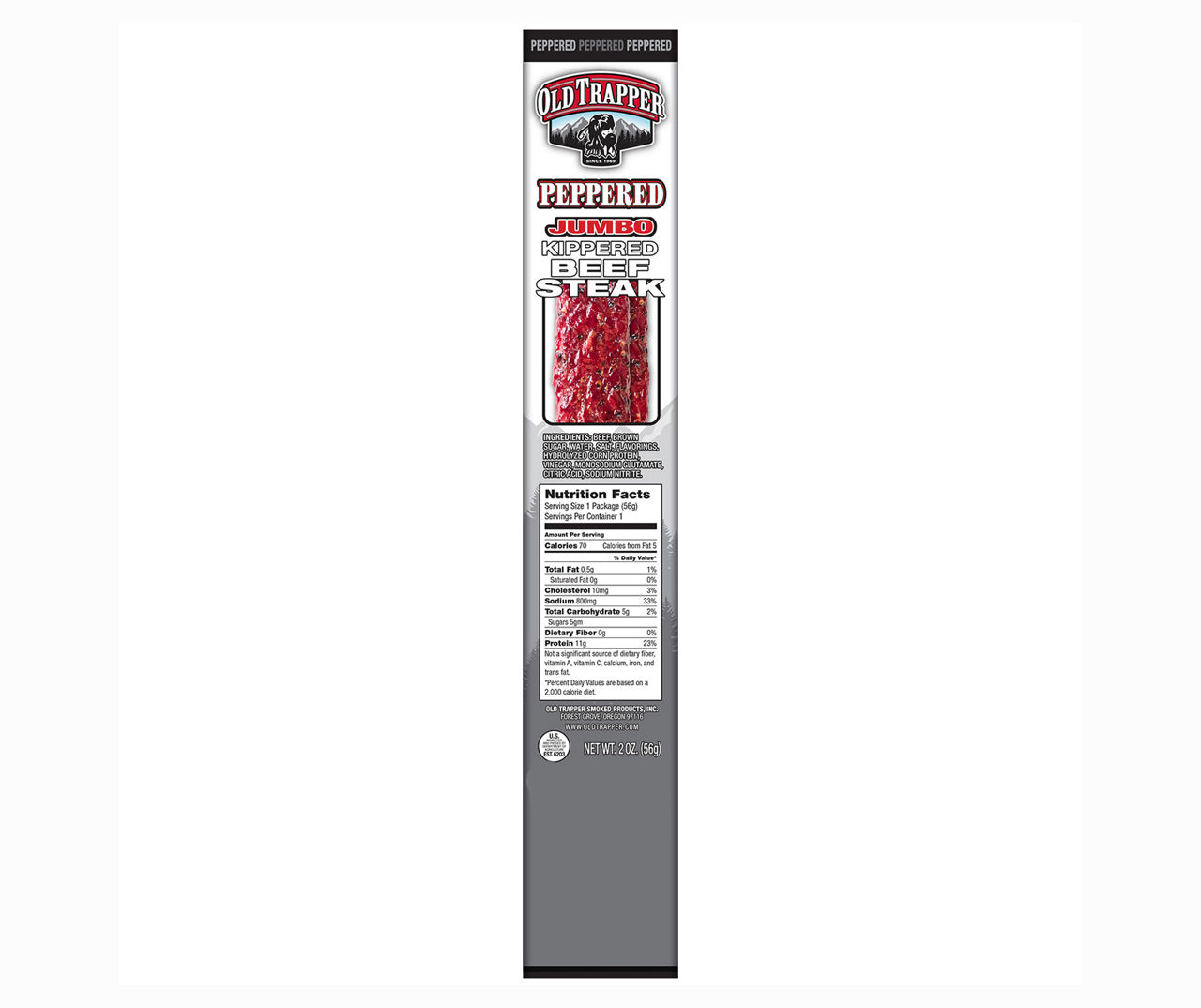 Old Trapper Peppered Jumbo Kippered Beef Steak, 2 Oz. | Big Lots Old Trapper Peppered Jumbo Kippered Beef Steak, 2 Oz. | Big Lots