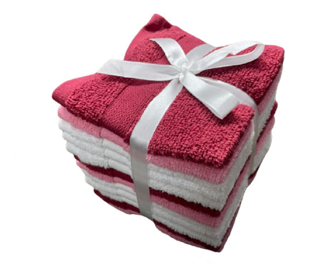 Red, Pink & White Washcloths, 12-Pack | Big Lots
