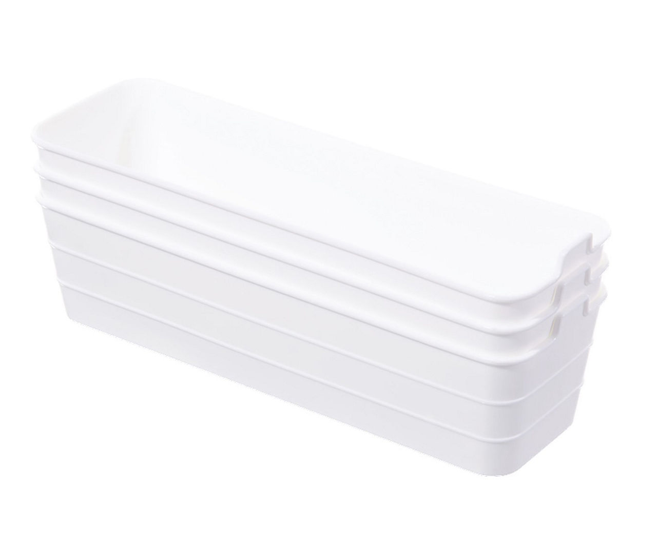 White Narrow Mini Flex Storage Bins, 3-Pack | Big Lots