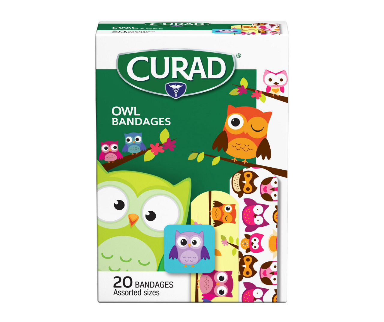 Curad Owl Print Bandages, 20-Count | Big Lots