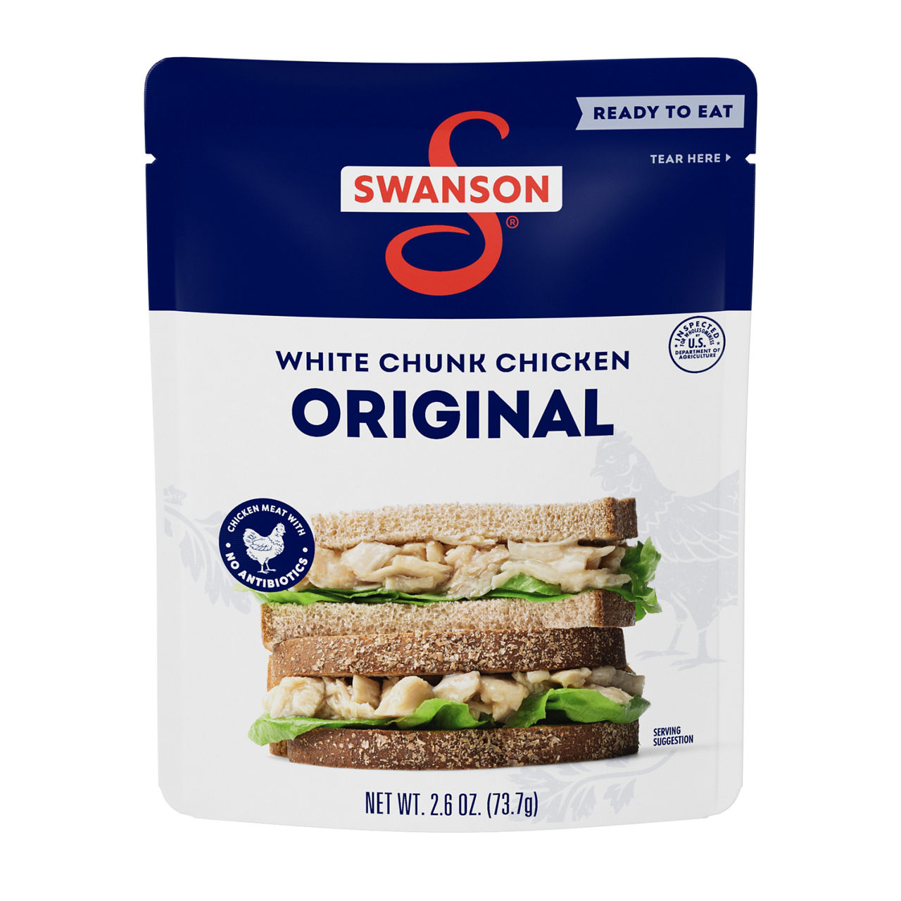 Swanson Swanson Original White Chunk Fully Cooked Chicken, 2.6 OZ Pouch ...
