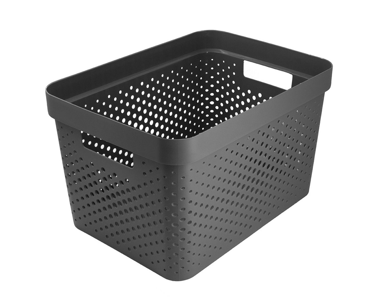 Glad Glad Dark Gray Perforated Storage Basket | Big Lots