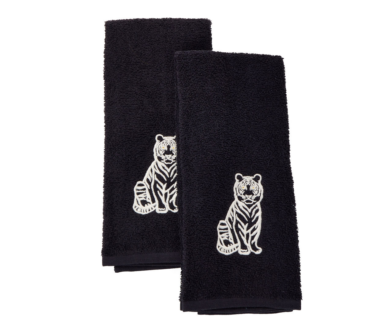 Broyhill Wild Sedona Black Tiger Embroidered Hand Towels, 2-Pack | Big Lots