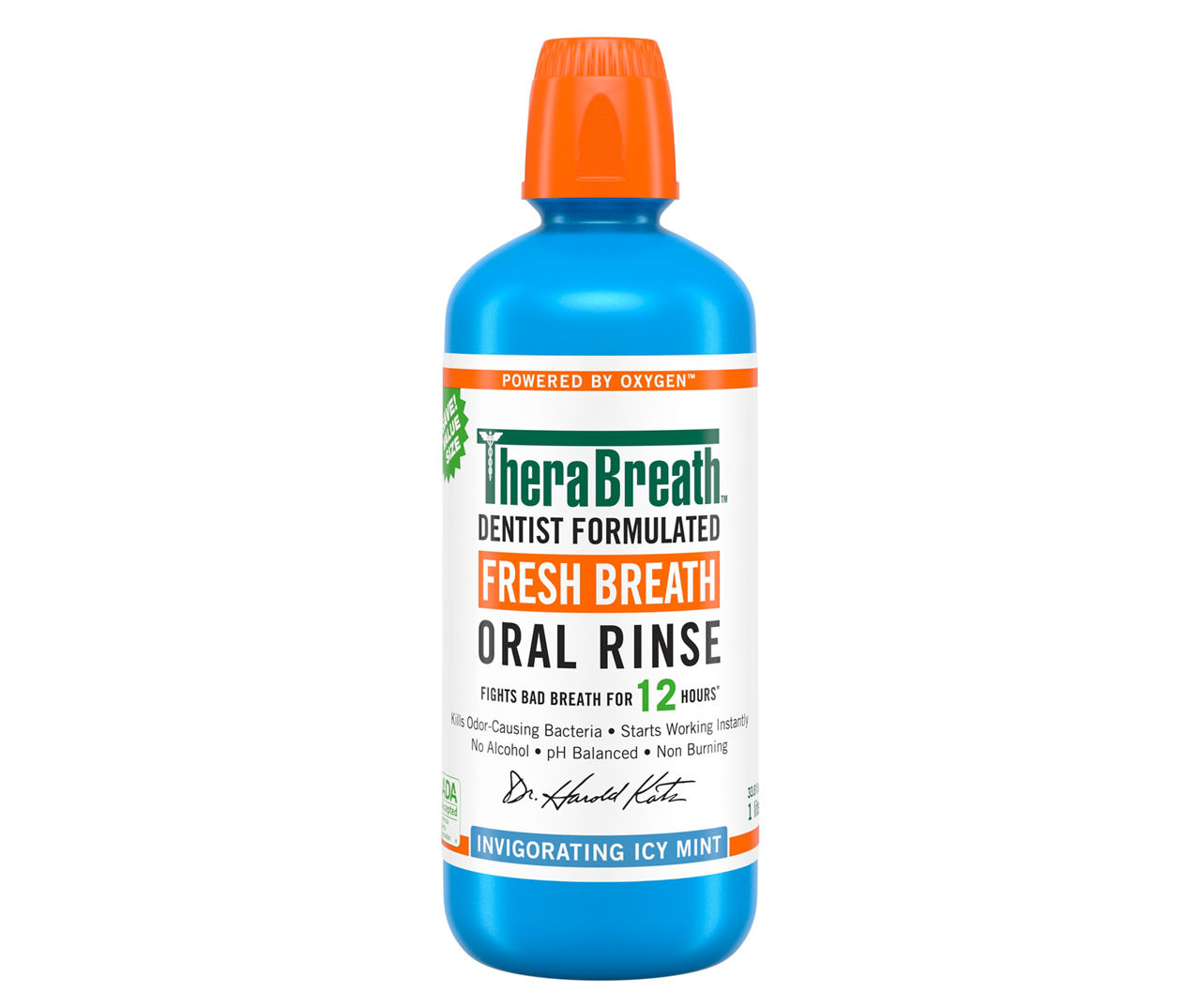 TheraBreath Invigorating Icy Mint Fresh Breath Oral Rinse, 33 Oz. | Big ...