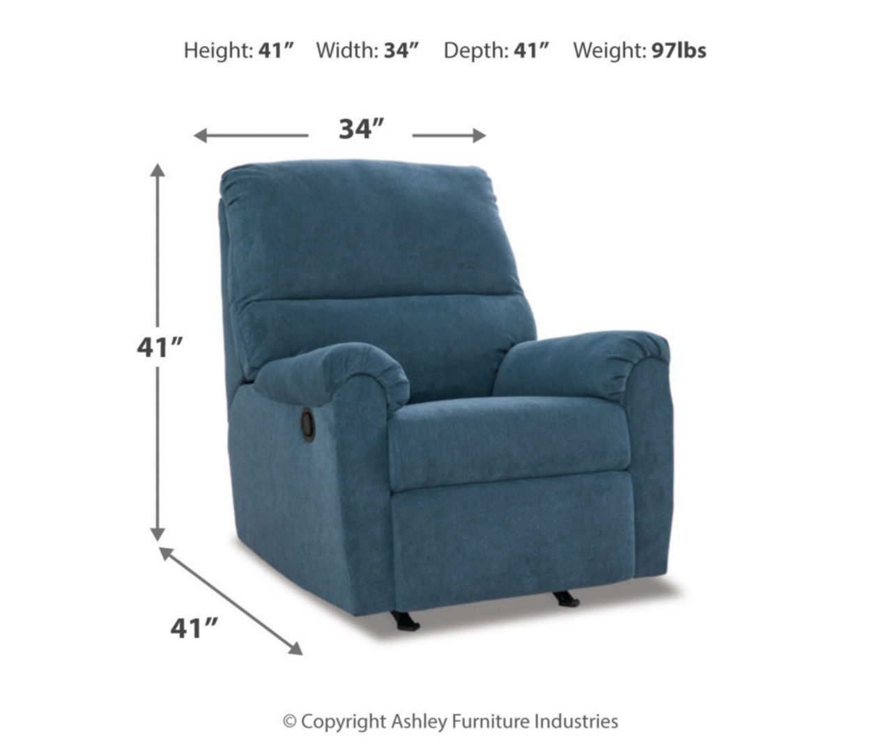 Signature Design By Ashley Miravel Indigo Rocker Recliner Big Lots