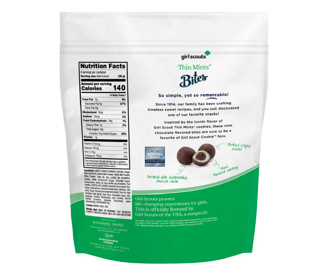 Girl Scout Girl Scouts Thin Mint Bites, 5.5 Oz. | Big Lots