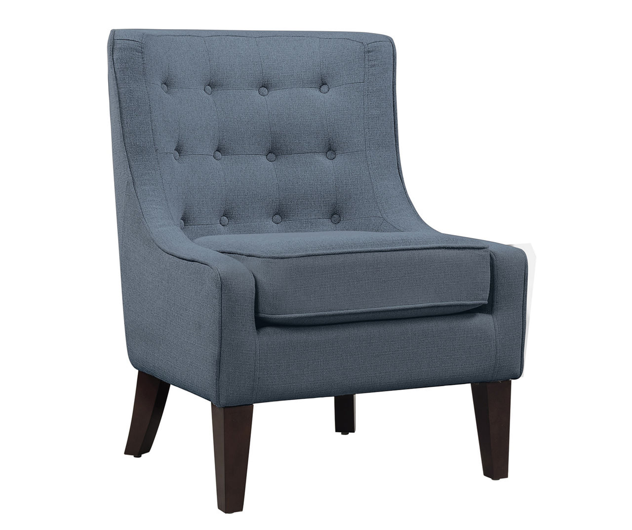 Blue armless accent chair store