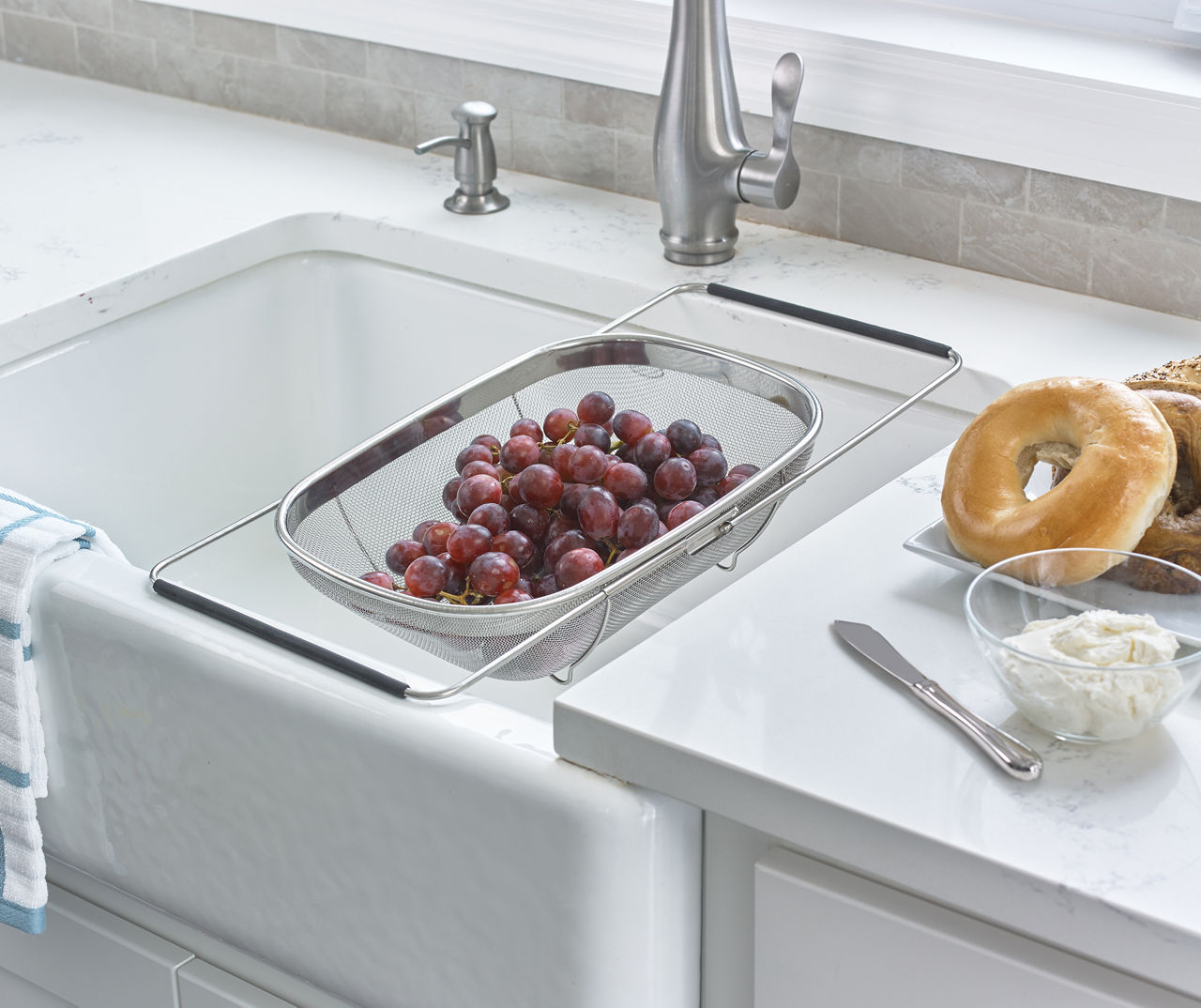 Polder Stainless Steel Expandable Over-the-Sink Strainer | Big Lots