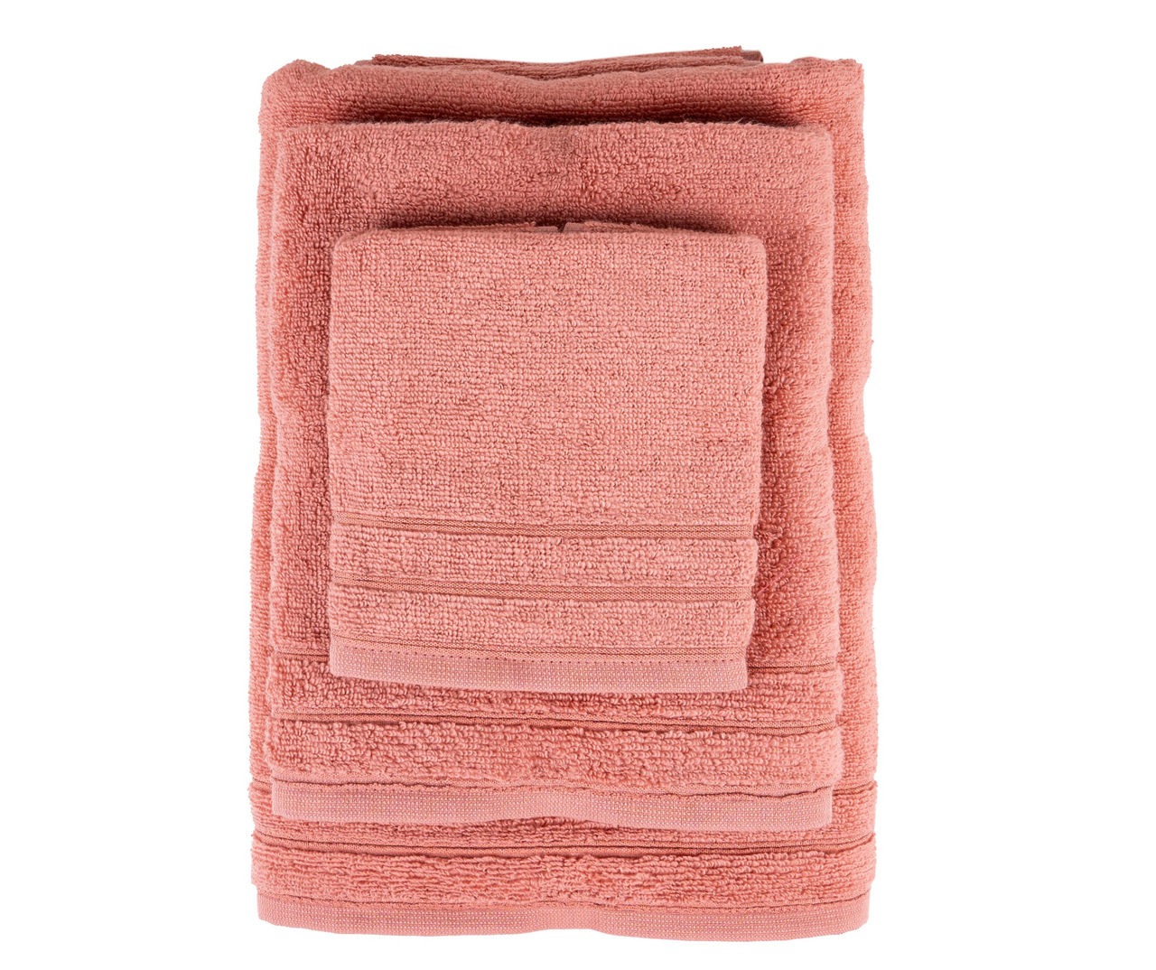 Dusty Rose Zero-Twist 6-Piece Turkish Cotton Towel Set | Big Lots