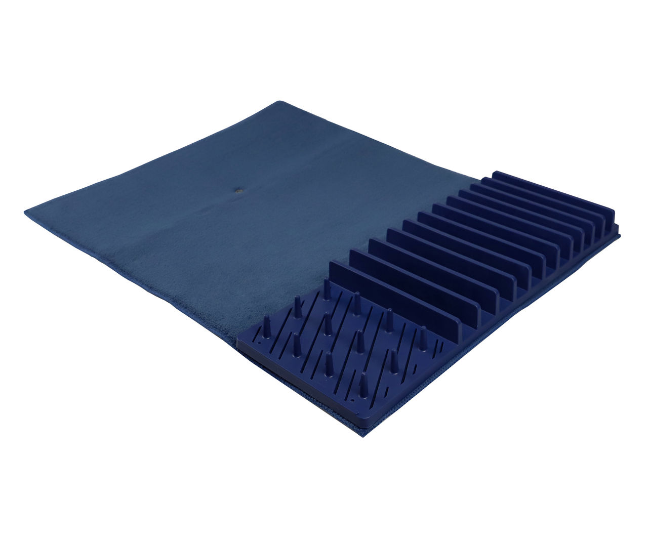 Michael Graves Indigo 11-Slot Plastic Drying Rack & Mat | Big Lots