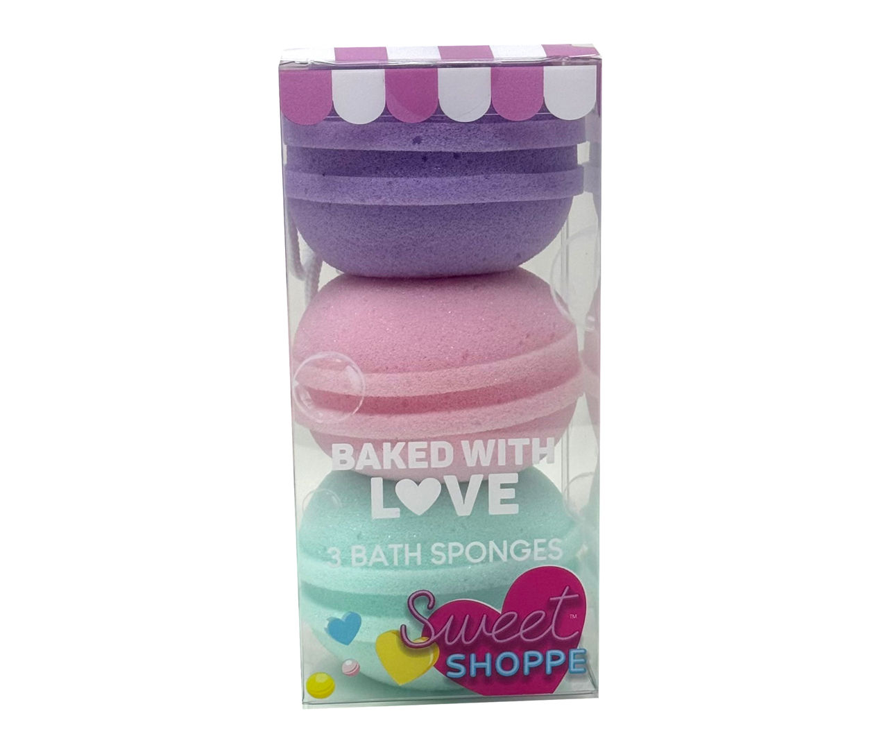 Pastel Macaron 3-Piece Loofah Sponge Set | Big Lots