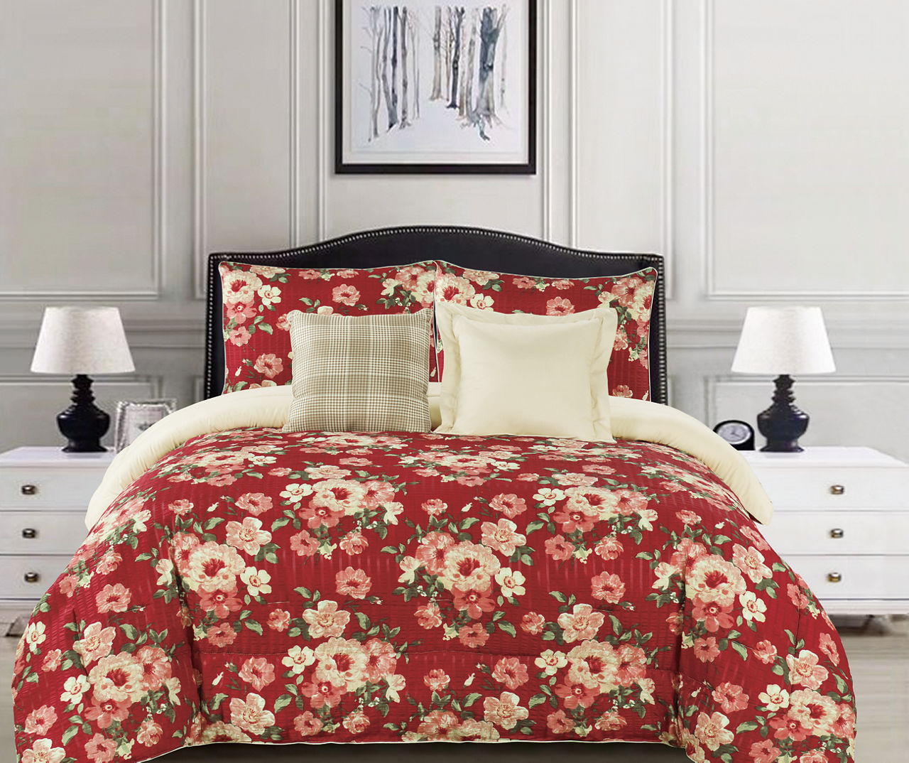 CHAPS Beacon Hill Floral Full/Queen 5-Piece Comforter Set | Big Lots