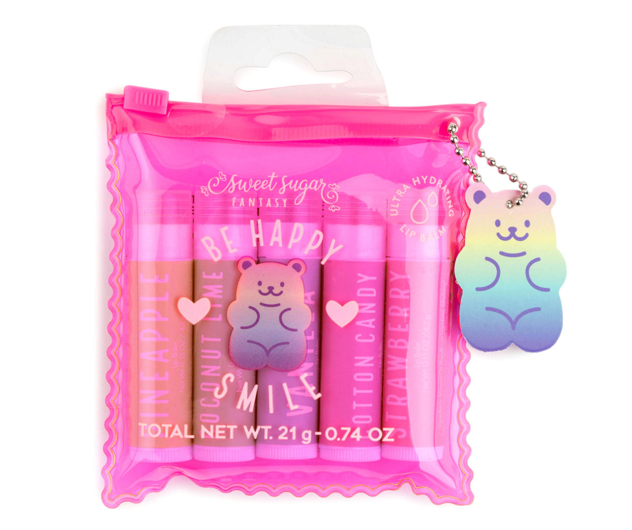 "Be Happy Smile" 5-Piece Lip Balm Pouch Set | Big Lots