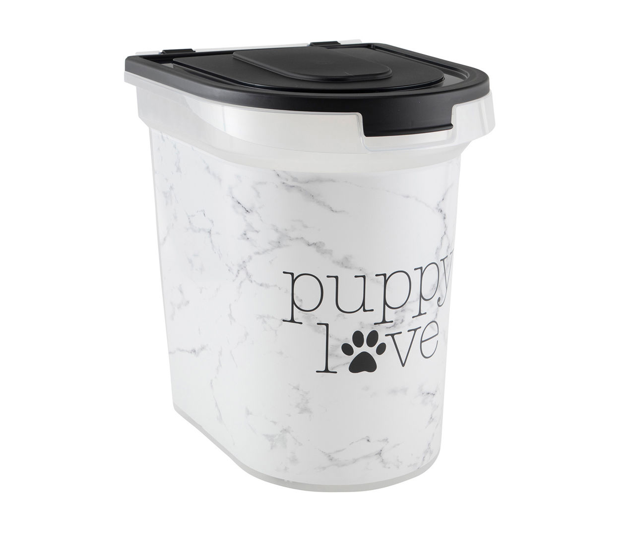 Paw Prints "Puppy Love" Marble Pet Food Storage Container with Scoop ...