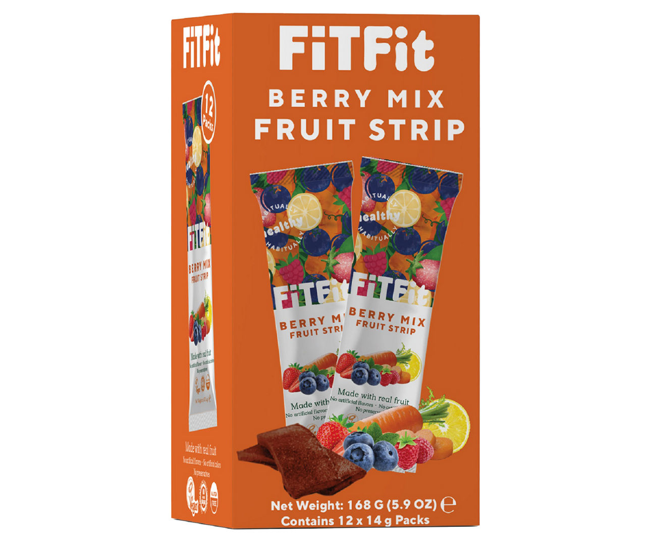 Natures Wild Organic FitFit Berry Mix Fruit Strips, 12-Pack | Big Lots
