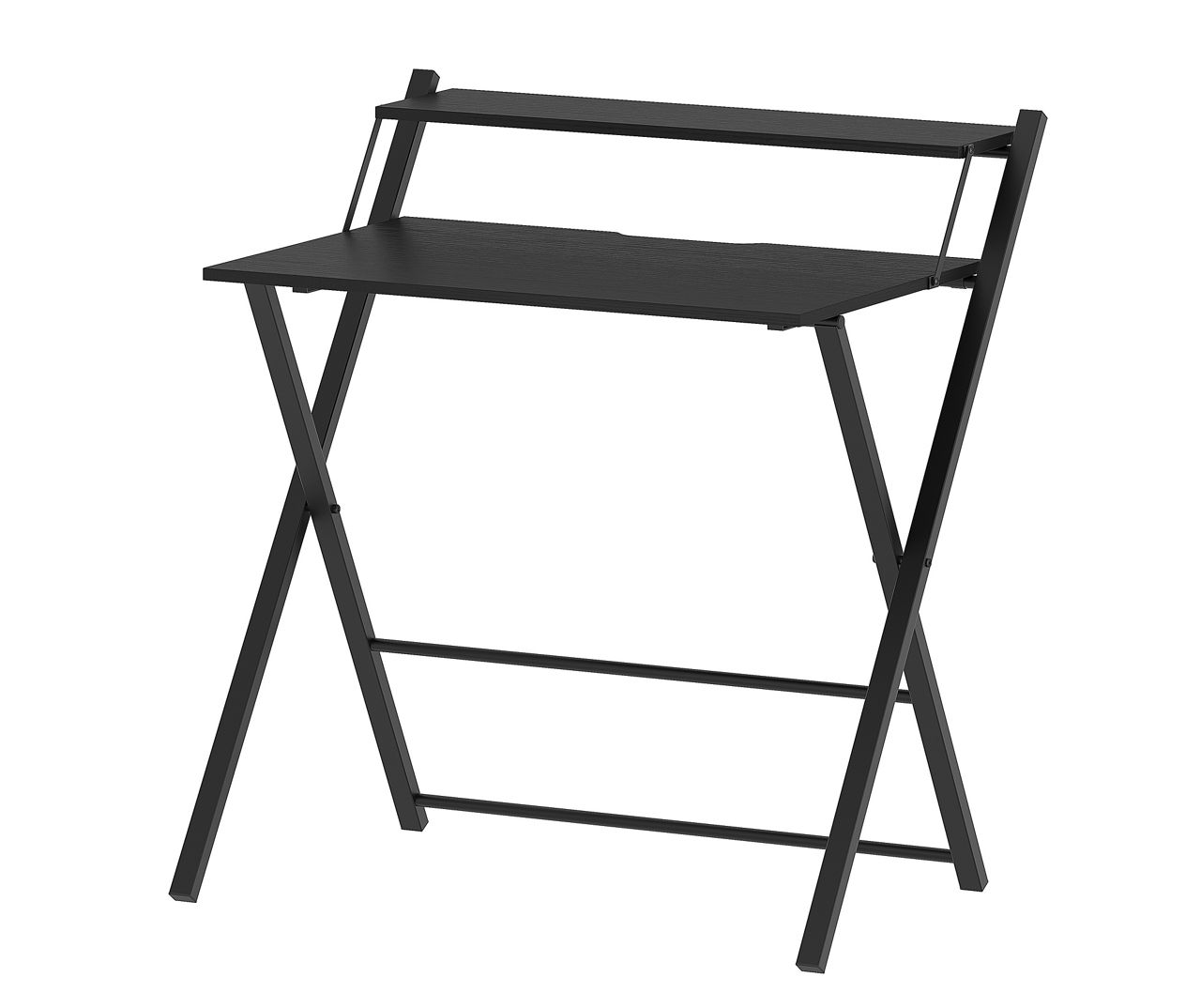 Real Living Black 2 Tier Folding Work Desk Big Lots