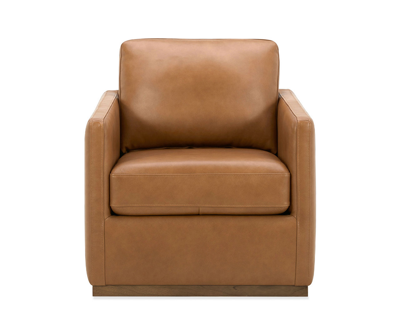 Broyhill Princeton Camel Faux Leather Swivel Accent Chair | Big Lots