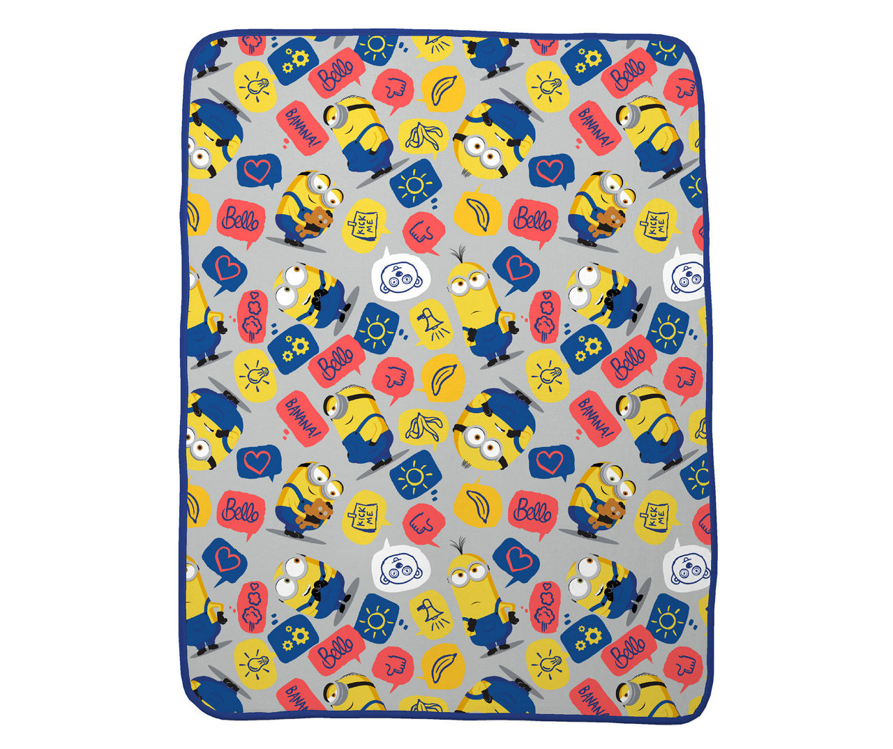 Minions Gray Multi-Color Minions Thoughts Throw, (46" x 60") | Big Lots