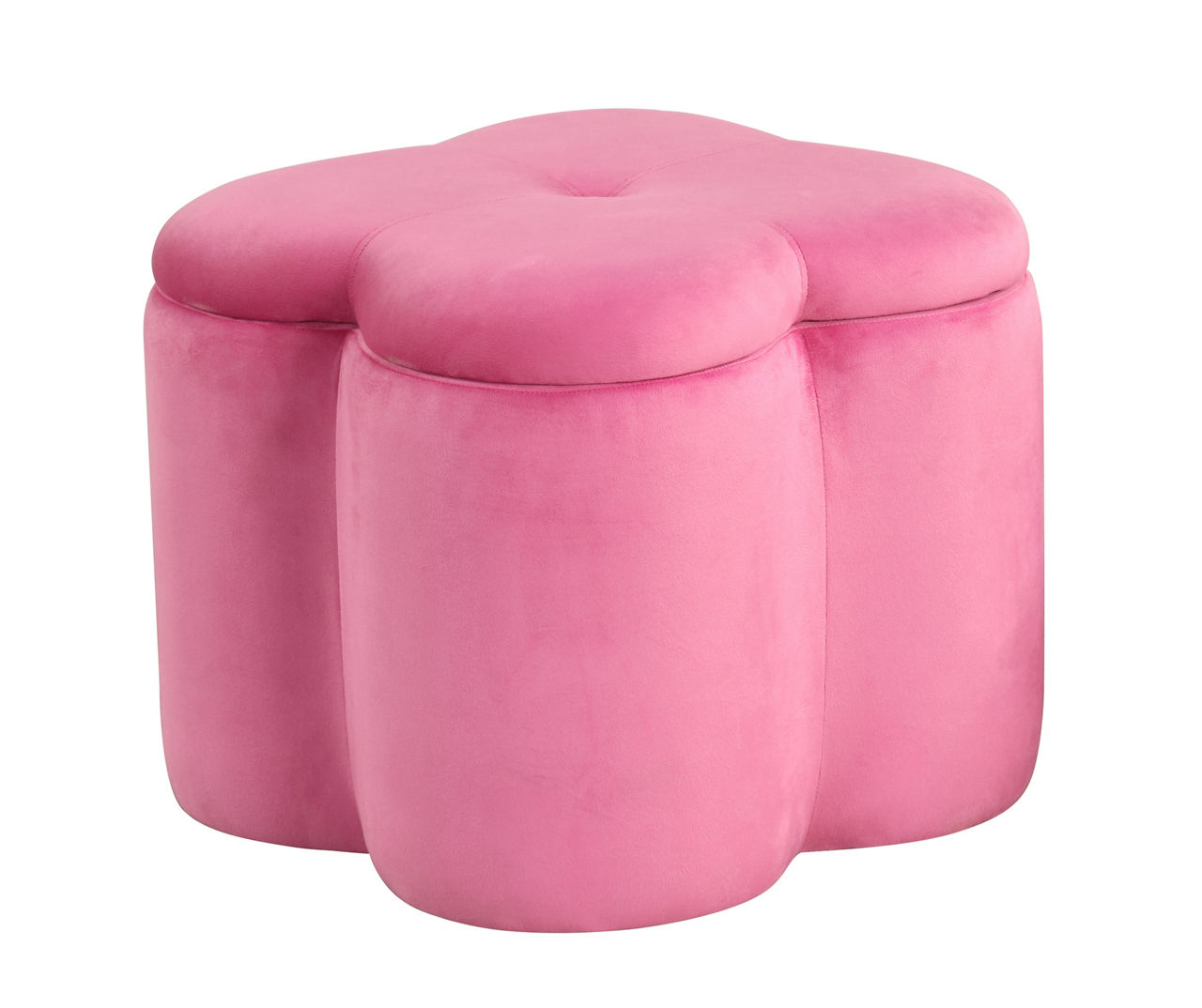 17.2 Pink Flower Velvet Ottoman