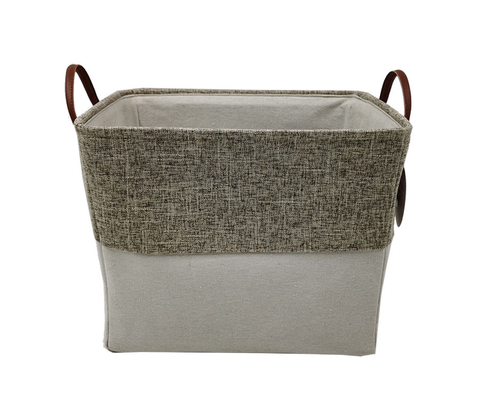 Tan & Beige Color Block Storage Bin | Big Lots