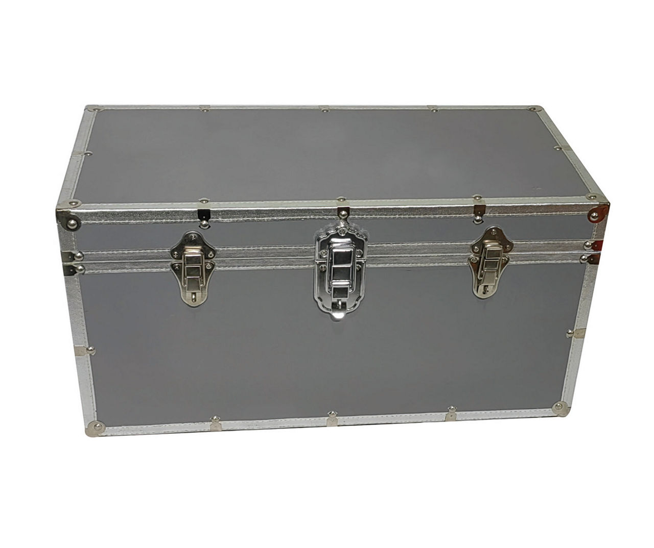 Real Living 24" Gray & Silver Storage Trunk | Big Lots