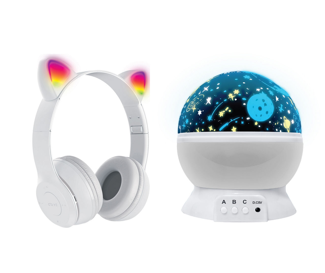 White LED Cat Headphones & Star Projector | Big Lots