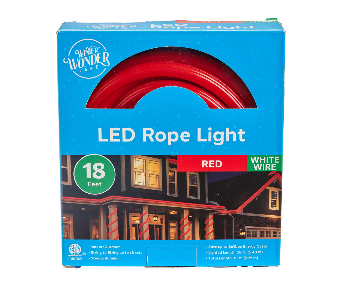 Winter Wonderland 18' Red LED Rope Light | Big Lots