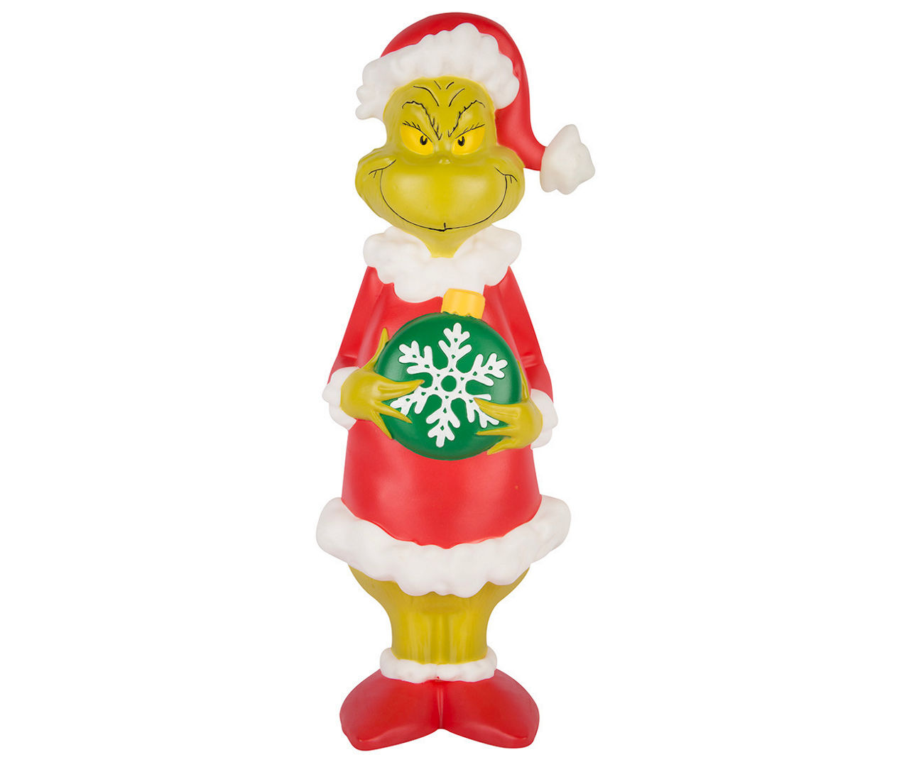 Dr. Seuss 24" The Grinch with Snowflake Ornament LED Blow Mold Decor ...