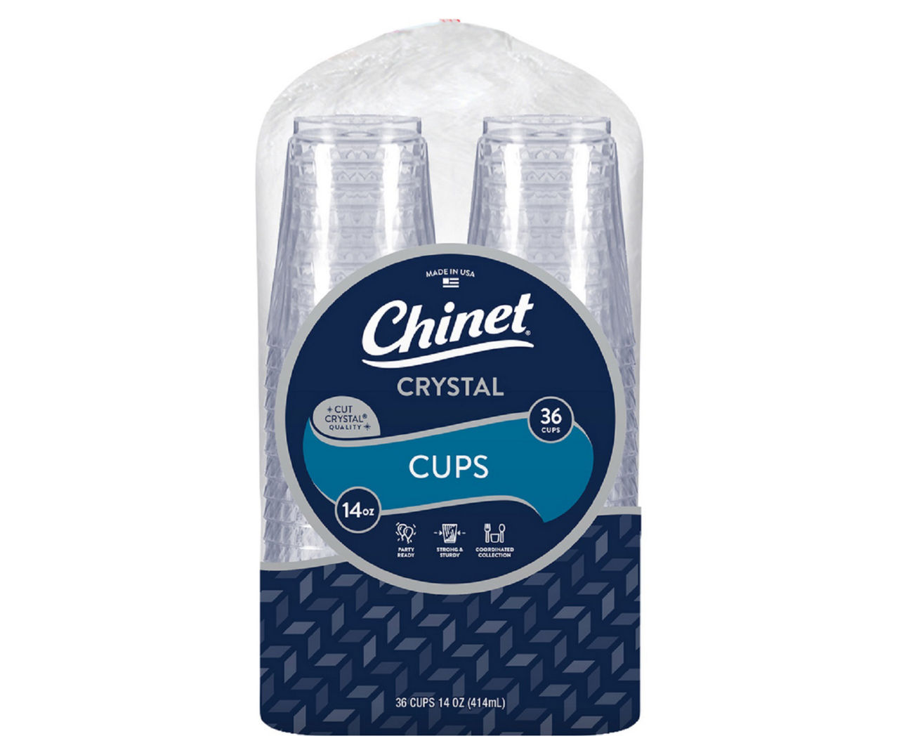 Chinet Crystal 36 Oz. Clear Plastic Cups, 36-Pack | Big Lots