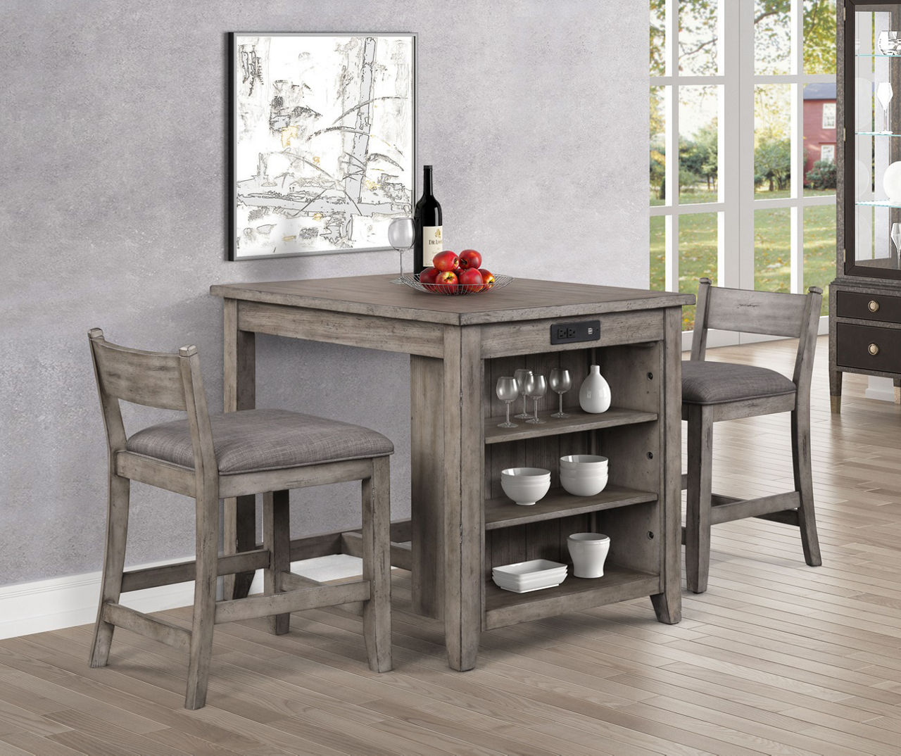 Hartford Storage Counter-Height Table with Power & USB Charging | Big Lots